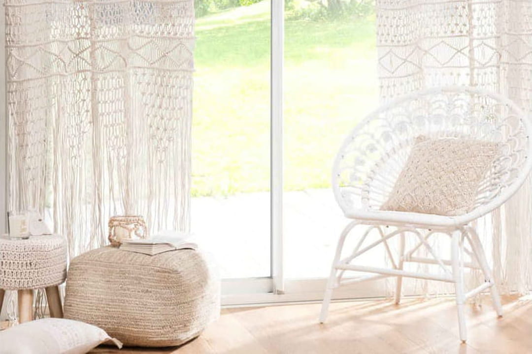 Rideaux en macramé