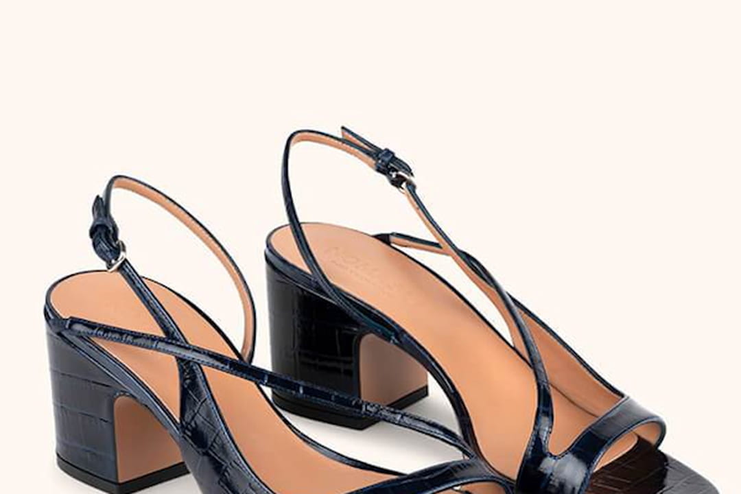 Sandales à imprimé croco