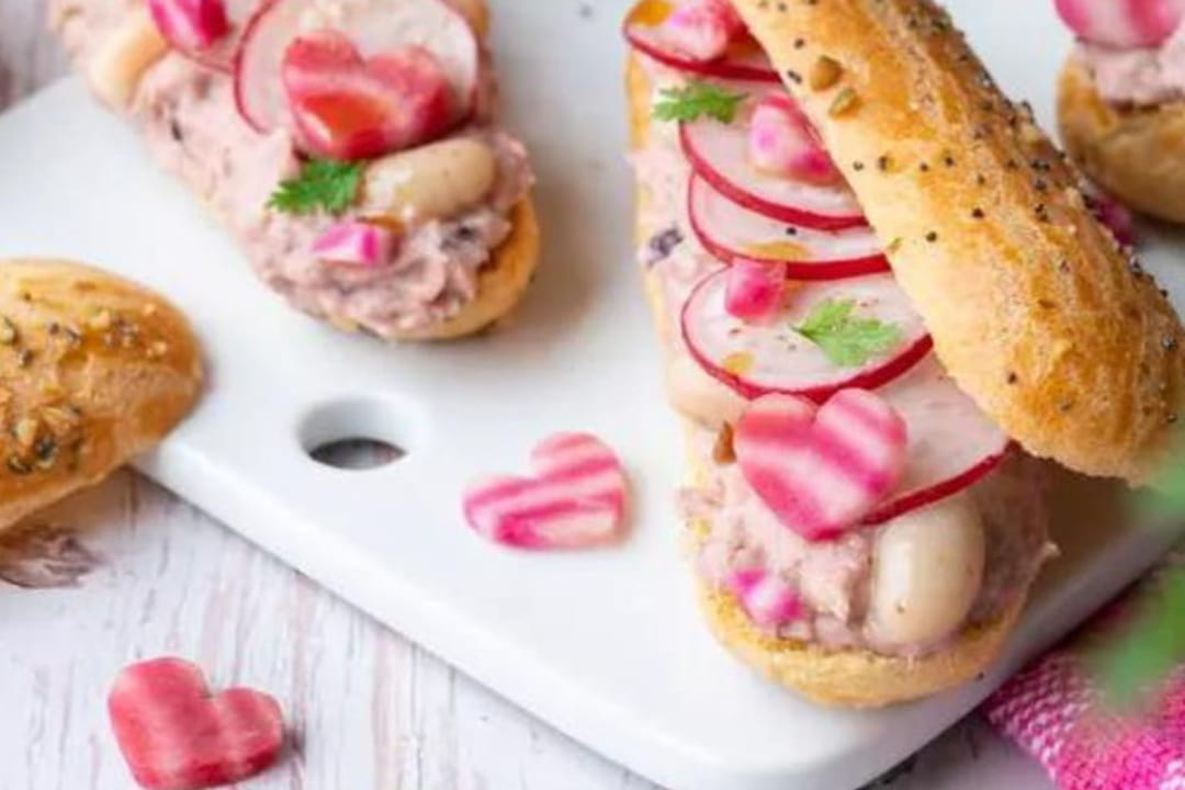 Éclairs salés roses de plaisir