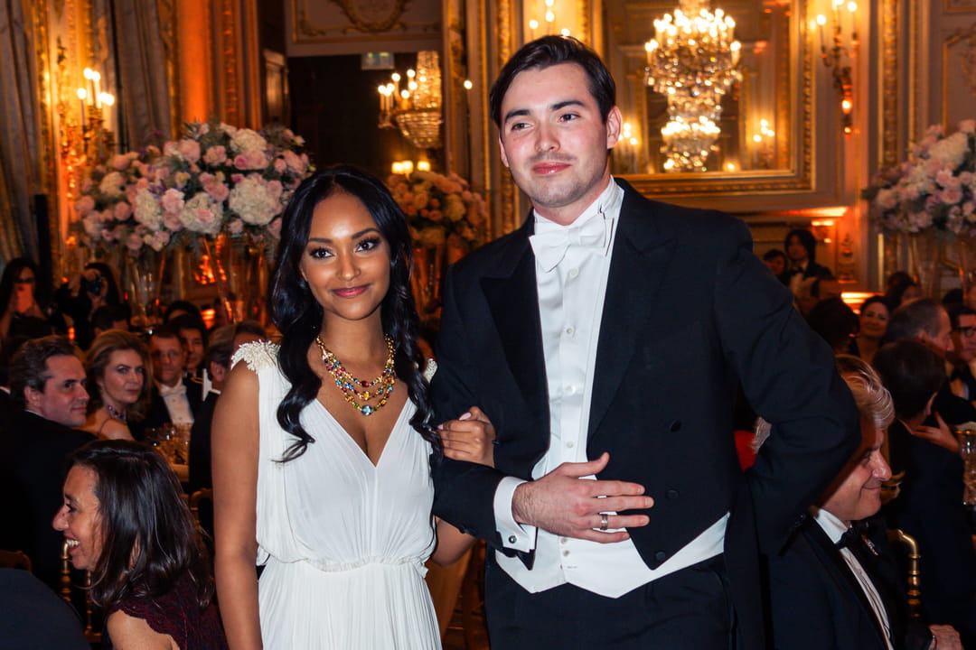 La princesse Lissie Sellassie au bras de son cavalier Harper Peck au ...