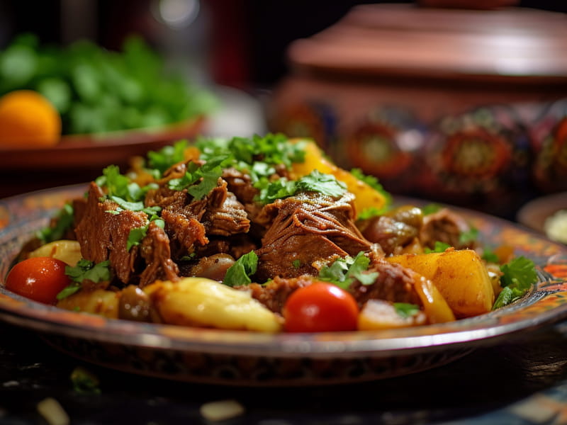 Recette de Tajine de viande aux pommes de terre