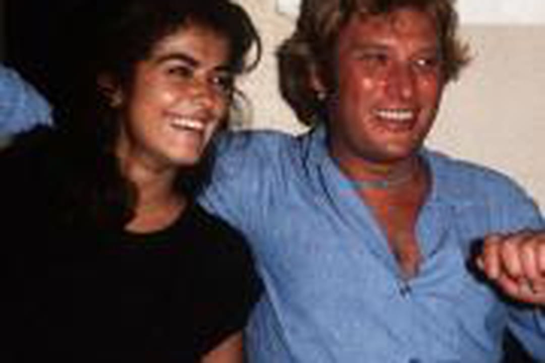 Johnny Hallyday et sa seconde femme Babeth Etienne