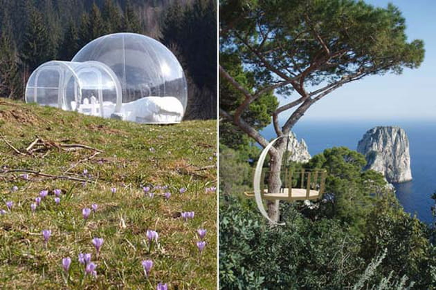 Des maisons-bulle en pleine nature