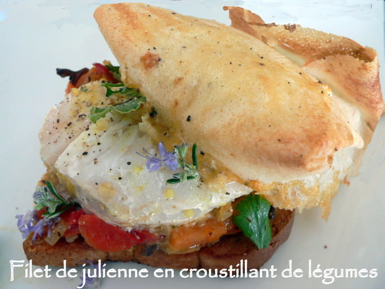 Recette de Filet de julienne en croustillant de légumes