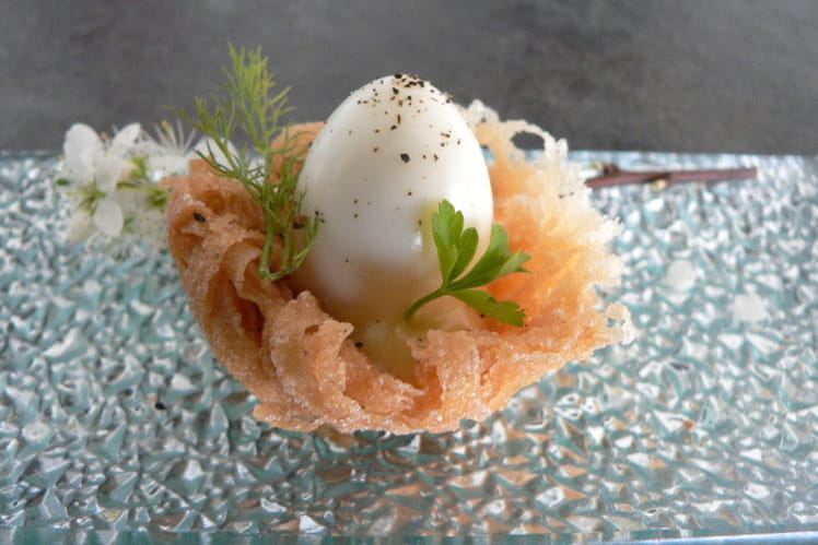 Recette Oeuf de caille dans son nid