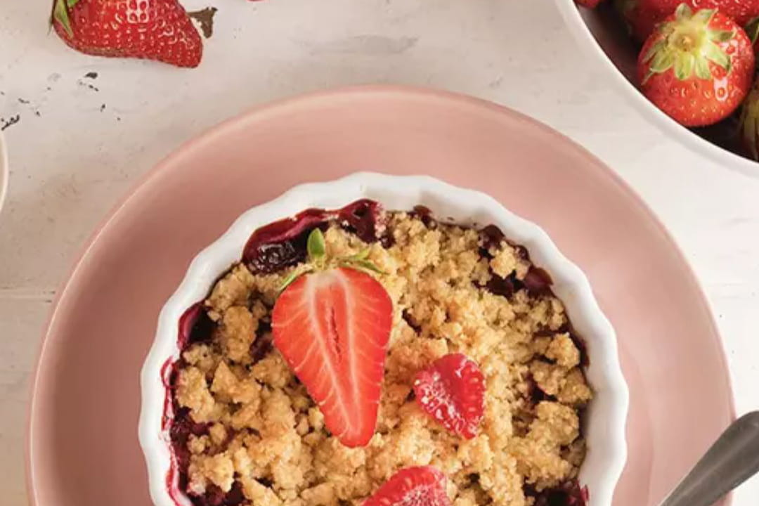 Crumble fruits rouges