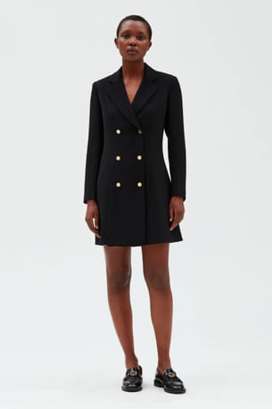 Robe courte blazer double boutonnage