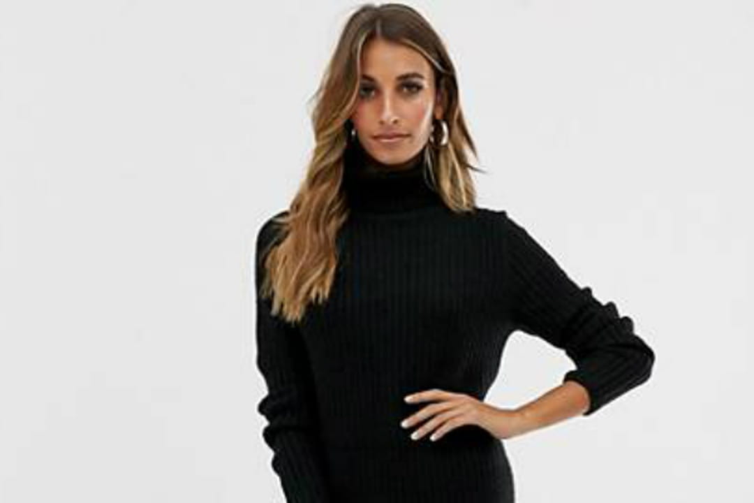 Robe col roulé de Asos Design