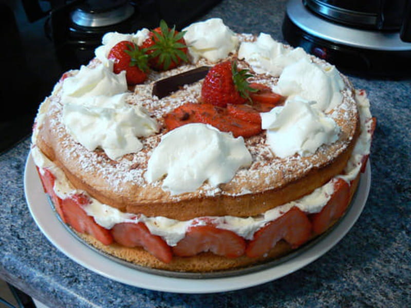Recette de Gâteau à la fraise (Gâteau)