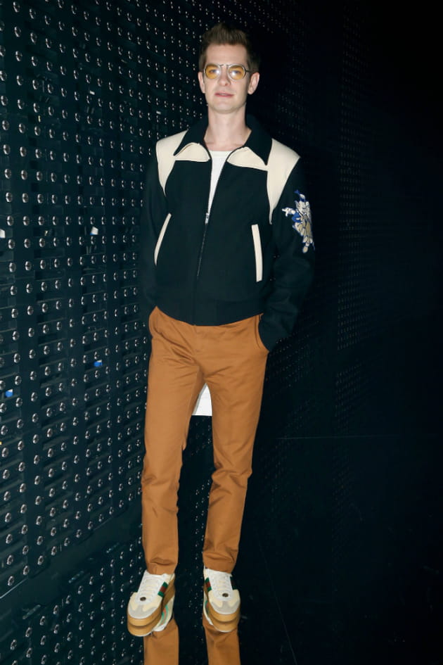 Andrew Garfield au défilé Gucci