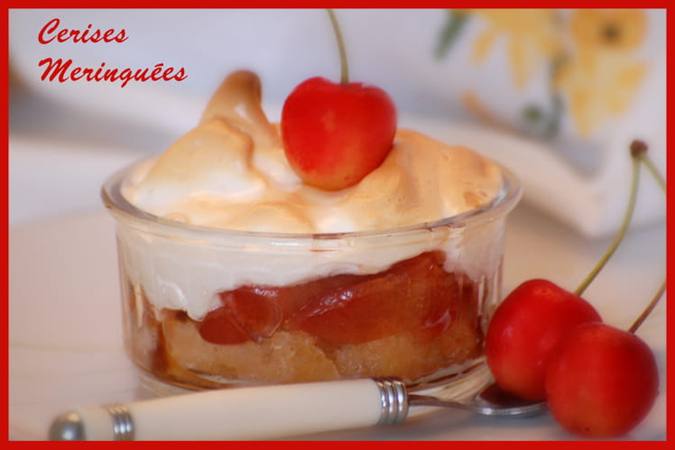 Compote de cerises meringuées
