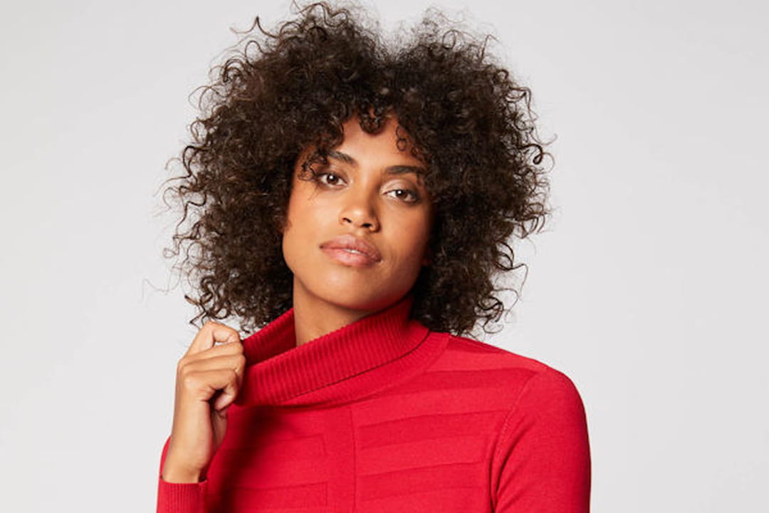 Col roulé rouge de Morgan