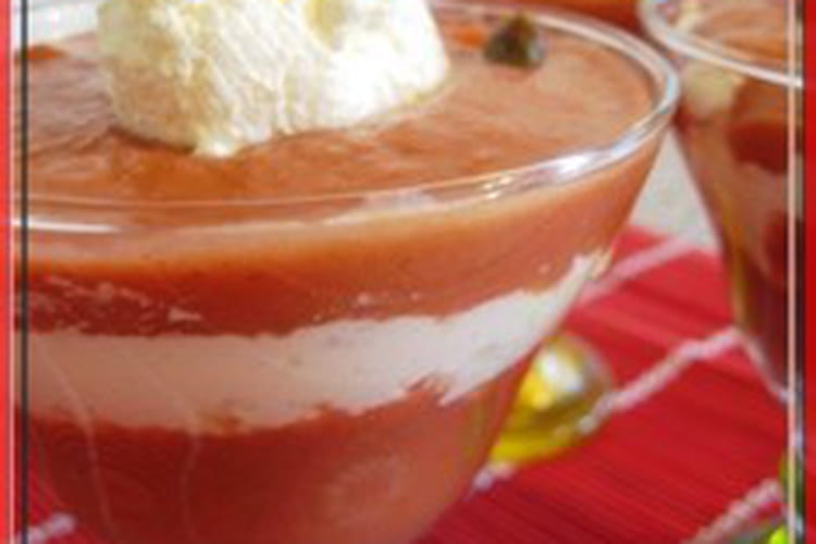 Recette de Verrines de tomate et crème mascarpone