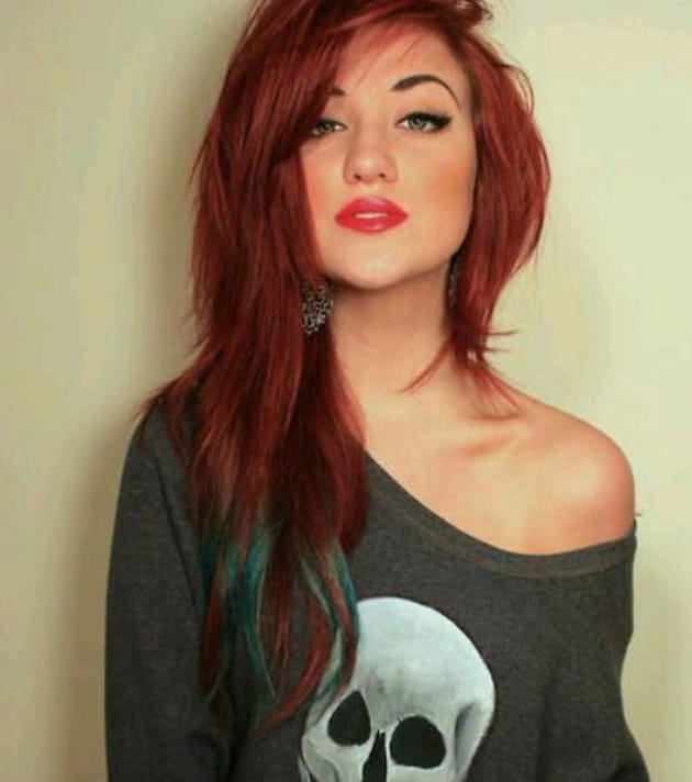 La coupe asymétrique roux cuivré