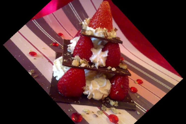 Recette de Pyramide de chocolat aux fraises