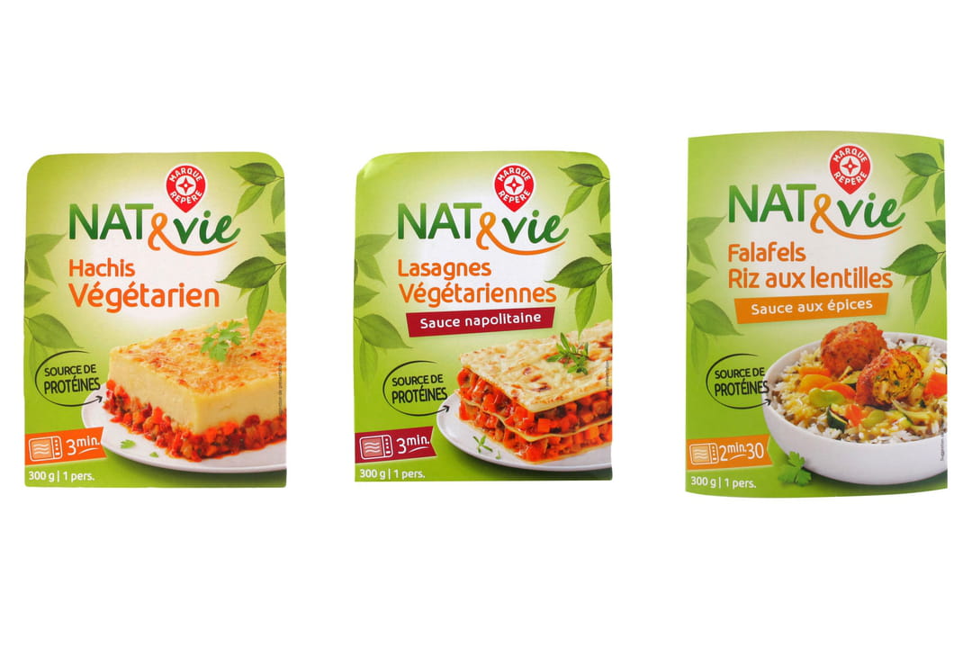 Les plats préparés végétariens Nat & Vie de Marque Repère