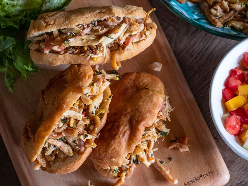 Recette de Bokit de poulet fumé