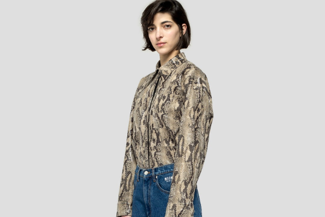 Jean avec bandes python de MSGM