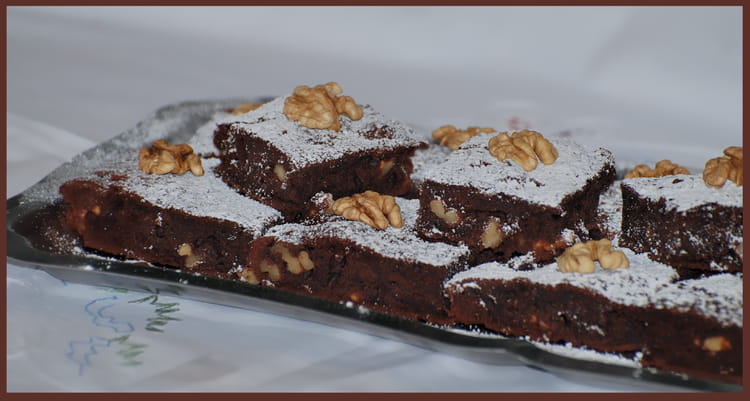 Recette de Brownies choco-marron-noix