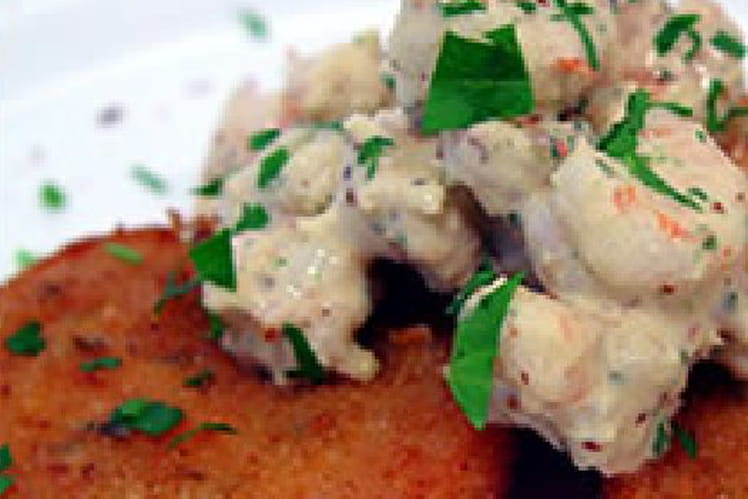 Recette de Tomates vertes frites avec des crevettes grises