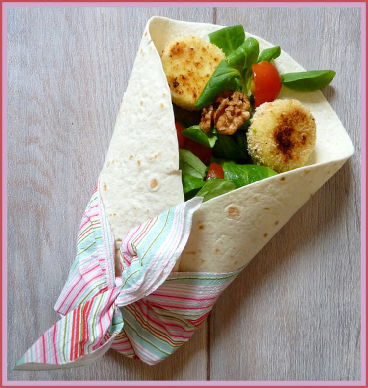 Recette de Wrap aux croustis de chèvre