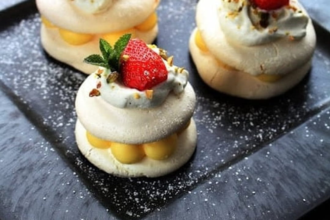 Mini pavlova citron et fraises