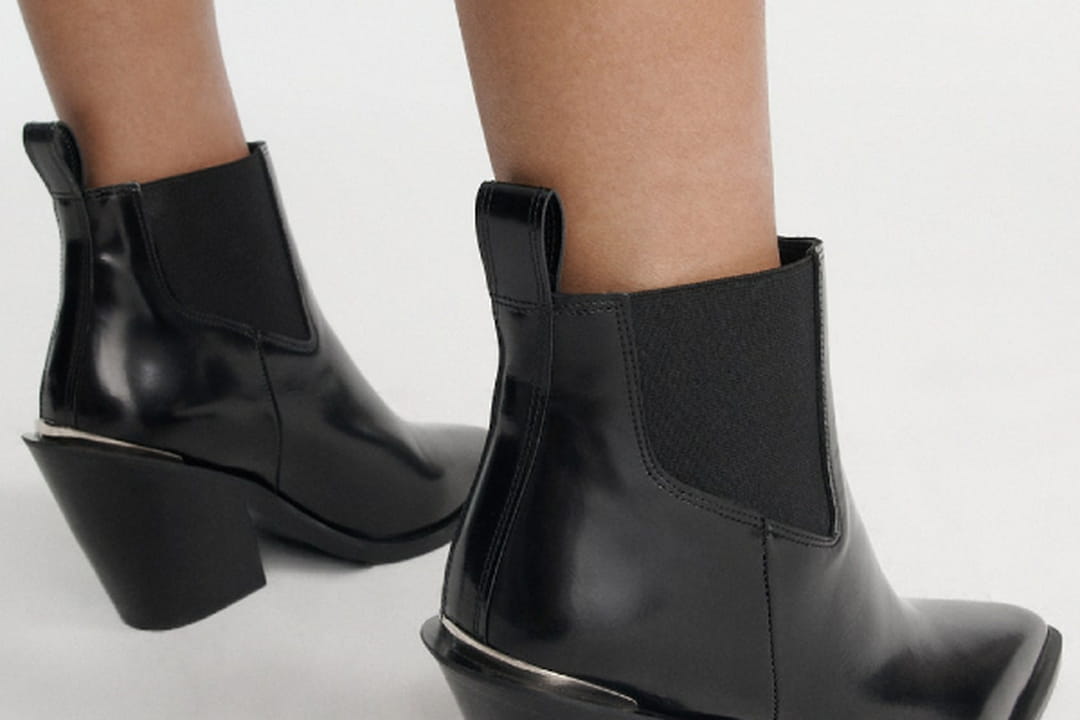 Bottines en cuir glacé de The Kooples