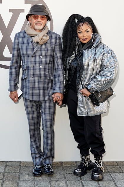 Christian Louboutin et Janet Jackson au défilé Louis Vuitton