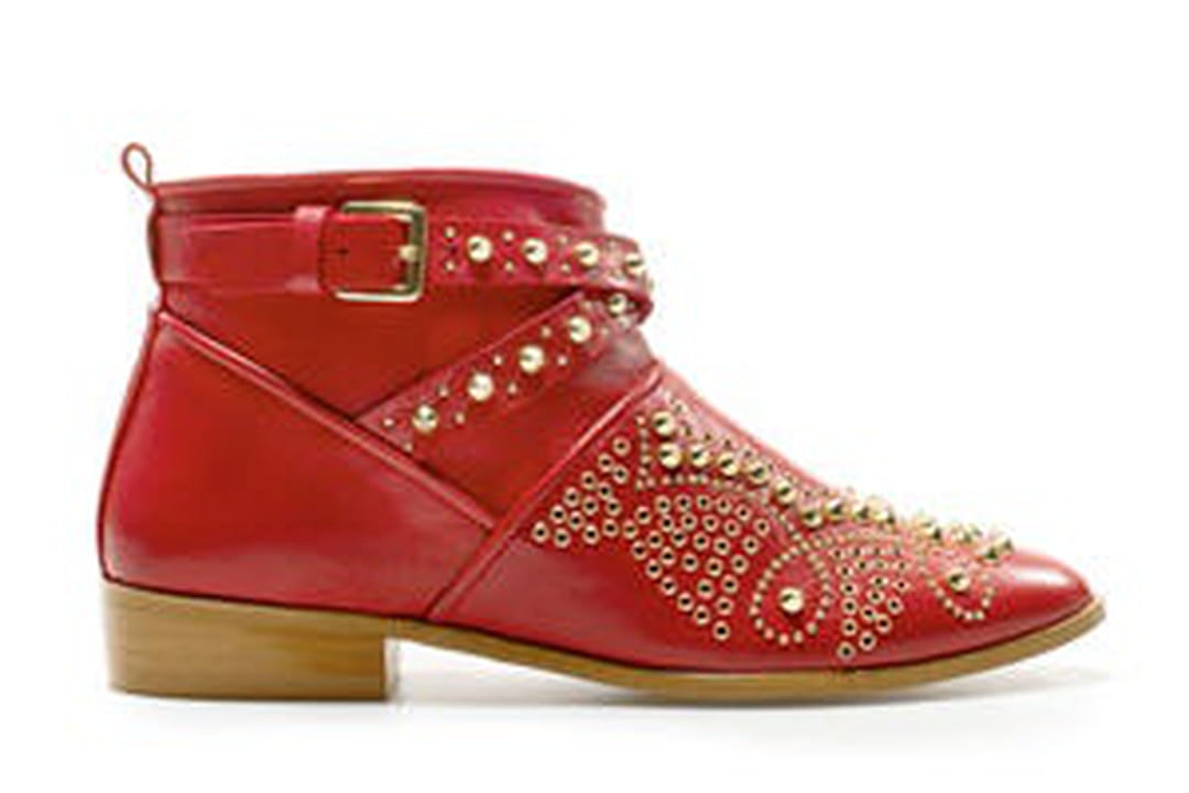 Bottines rouges de Zara
