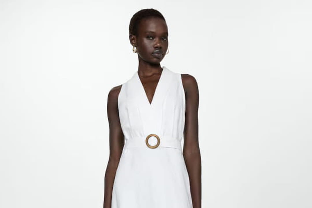 Robe blanche en lin