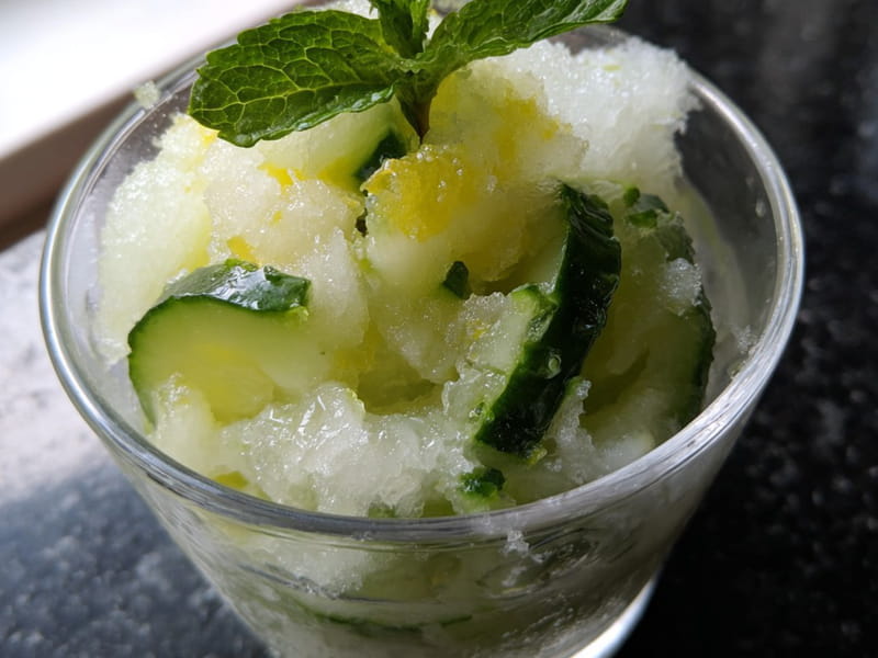 Recette de Granité citron-concombre