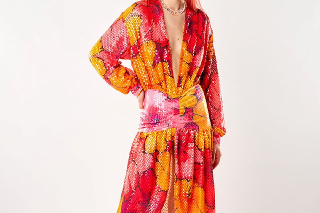 Robe multicolore