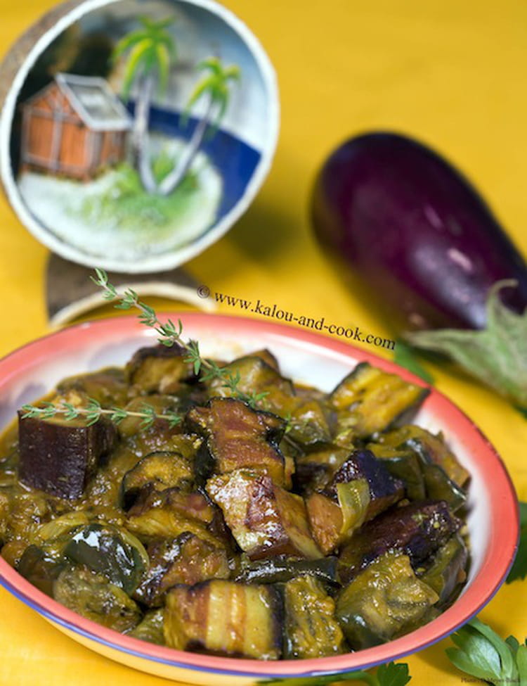 Recette de Rougail boucané bringelles (aubergines)