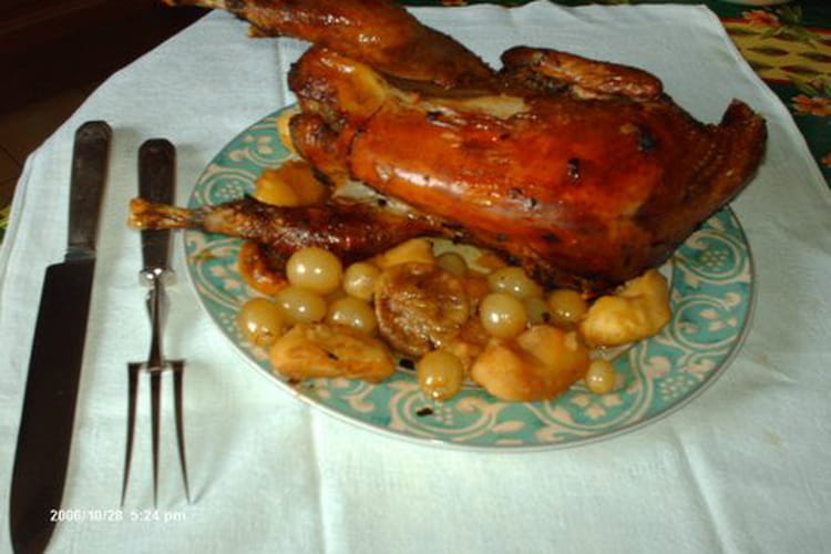 Recette de Pintade aux fruits de saison