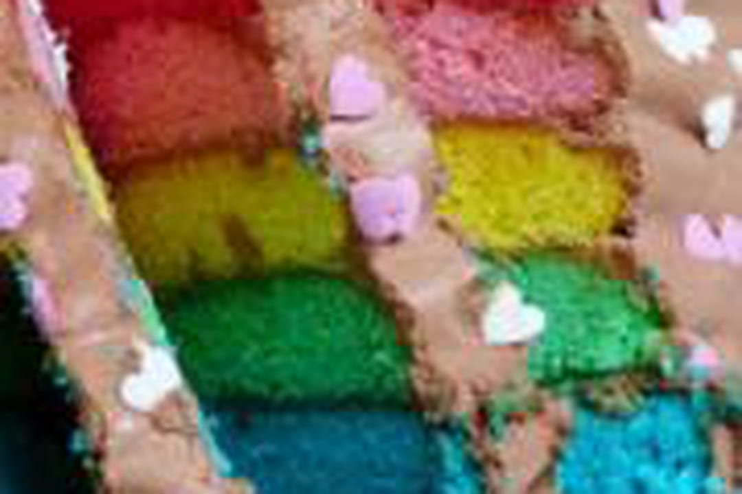 Rainbow quatre-quarts et ganache au Nutella