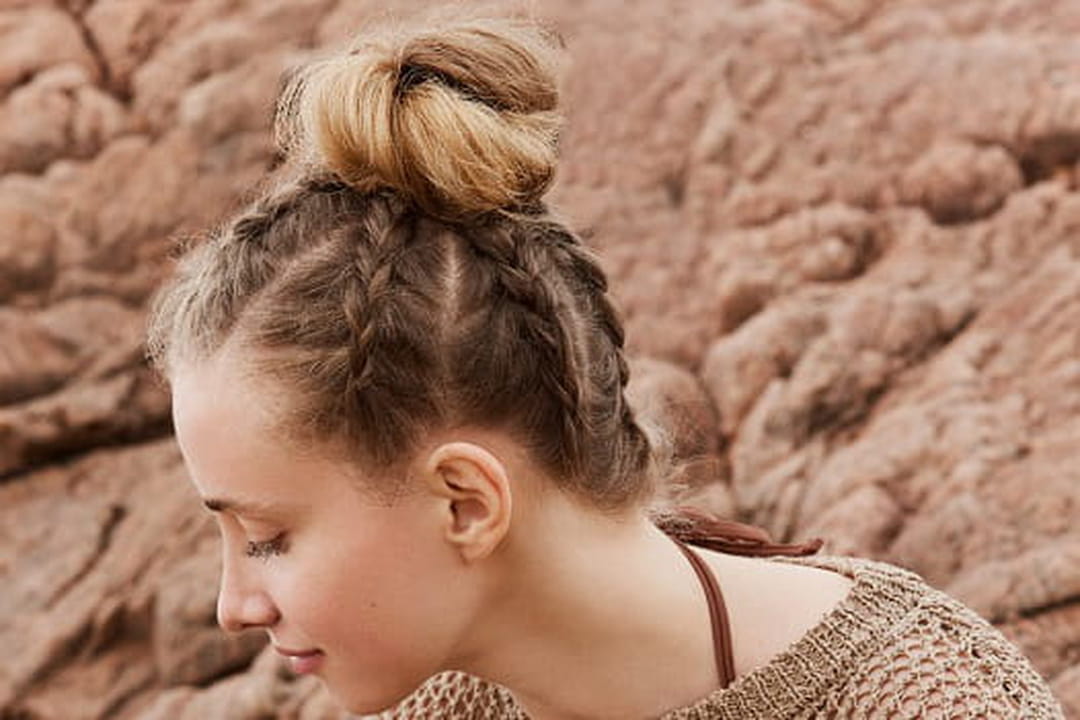 Les tresses collées avec chignon