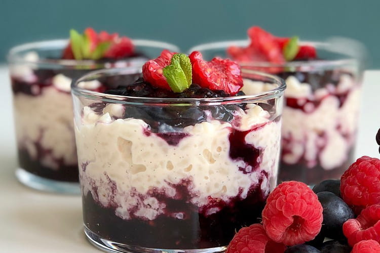 Recette de Riz au lait avec coulis de fruits rouges