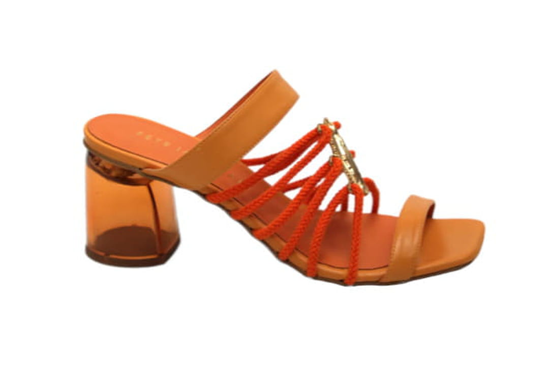 Mules à talons et brides