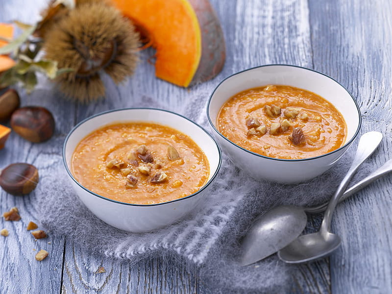 Recette de Velouté Floraline potiron châtaignes