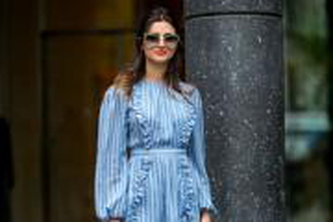 Street looks fashion week haute couture : rayé