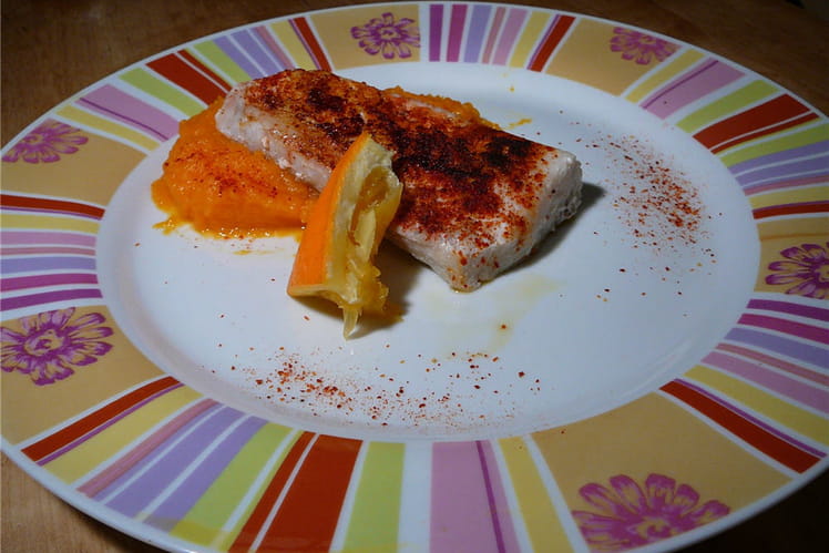 Recette de Dos de colin tandoori, purée de carottes à l'orange