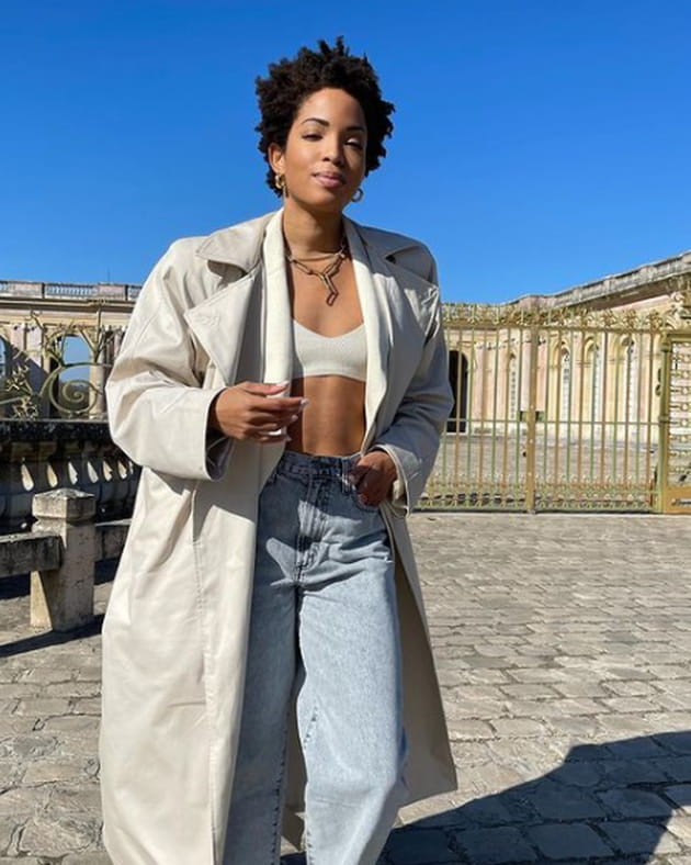 Ellie, trench texturé