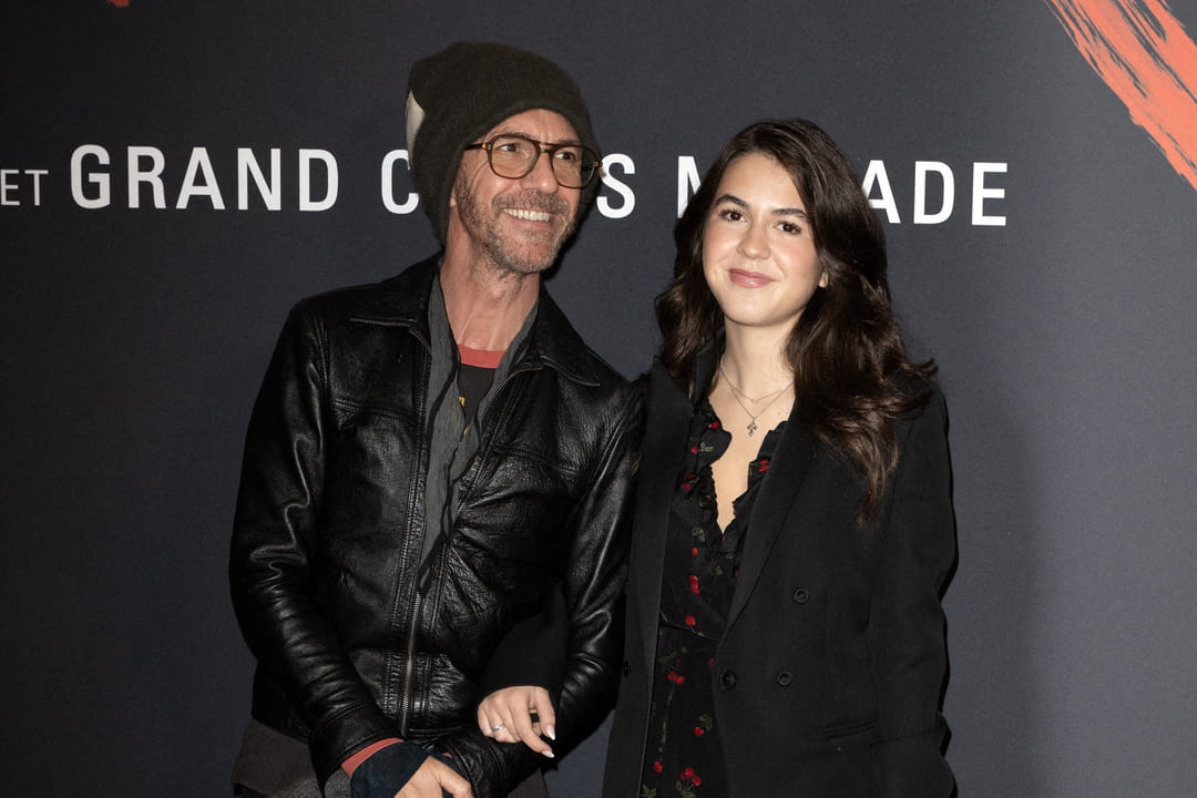 Calogero, accompagné de sa fille Romy Maurici à l'avant-première de ...