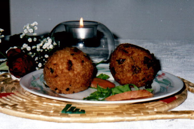 Recette de Boulettes de riz au bacon