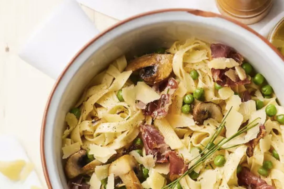 One pot pasta tagliatelles façon carbonara au Sbrinz