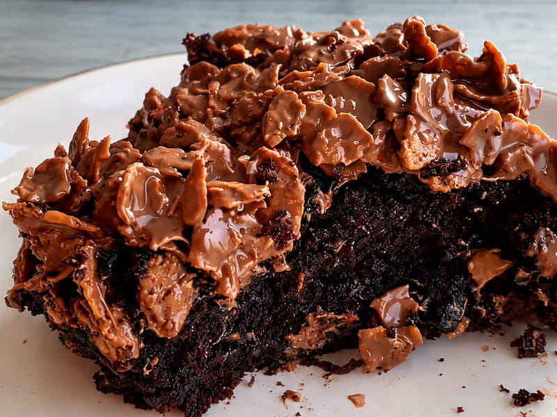 Recette de Cornflakes brownie cake