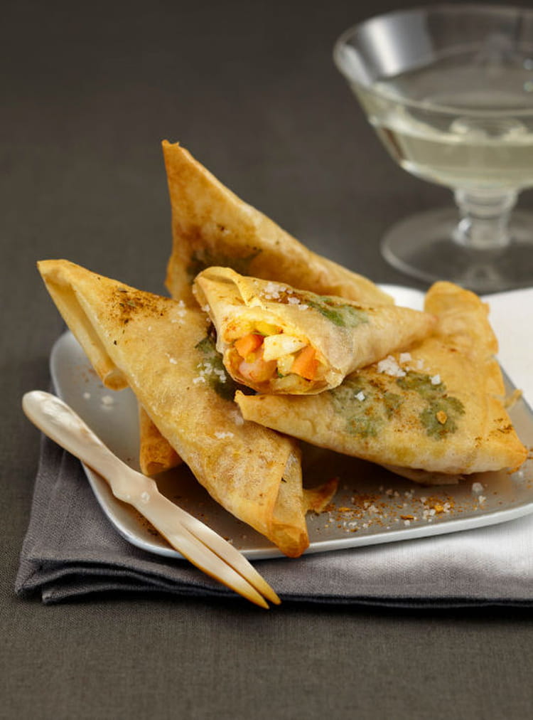 Recette de Samoussas de Saint-Jacques et crevettes
