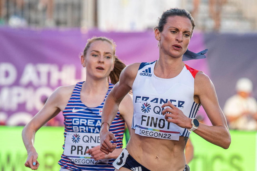 L'athlète Alice Finot à Eugene en 2022