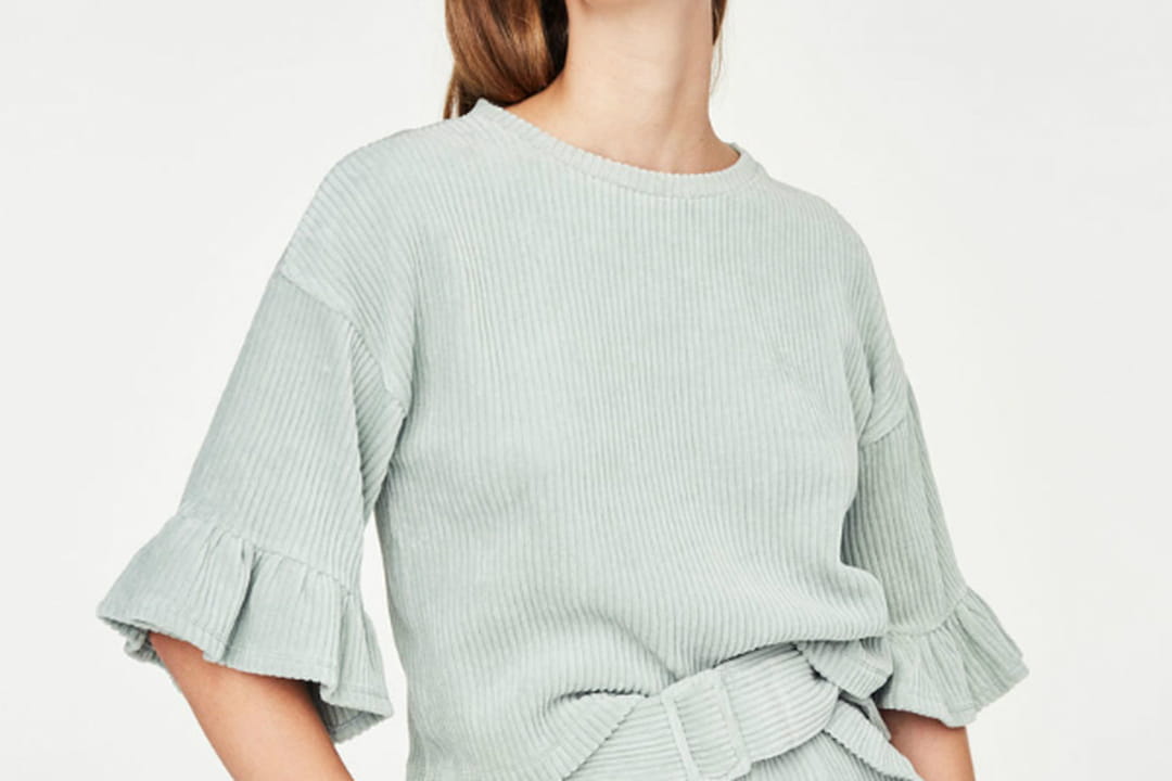 T-shirt en velours côtelé de Uterque