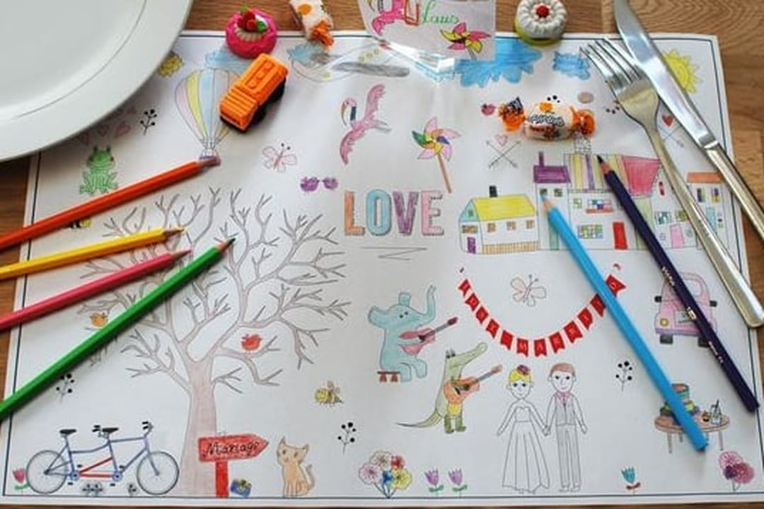 Un set de table à colorier